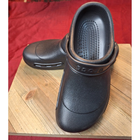 CROCS | Shoes | Crocs Bistro Clogs Black Slip Resistant Work Shoes Mens ...